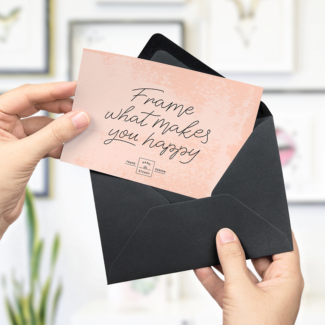 Custom Framing Gift Cards | Hang Steady